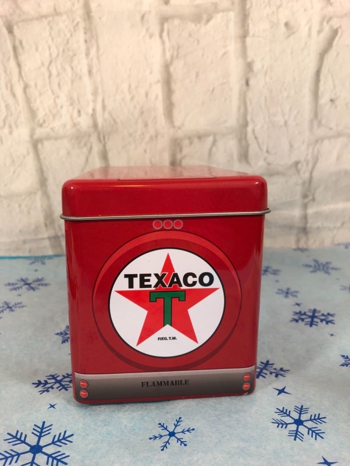 Open Roads Brand Red TEXACO Fuel Tank Truck Rolling Storage Tin ...