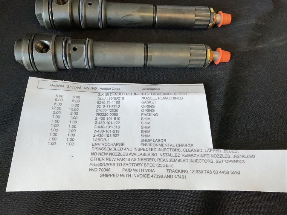 REBUILT 6140 LUGGER INJECTORS KOMATSU 6212-11-3301 L6140@ 600 HP W ...