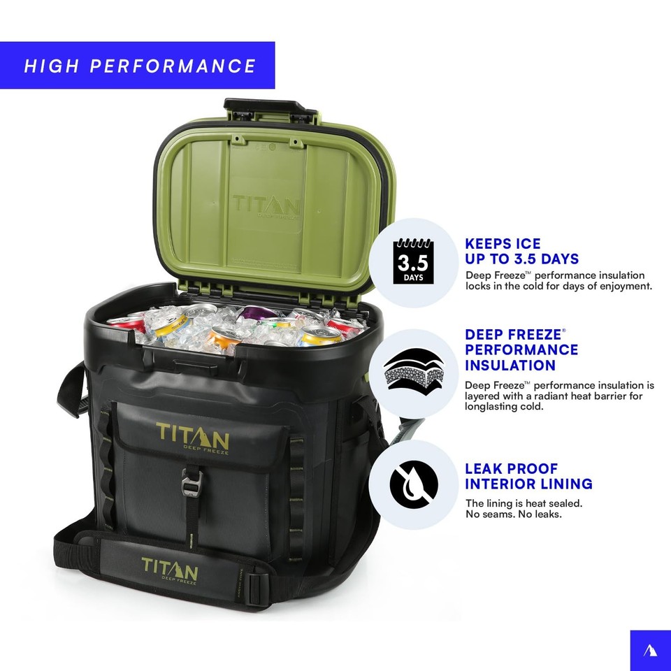 Deep Freeze Cooler - 36 Can Zipperless Welded Cooler with Deep Freeze ...