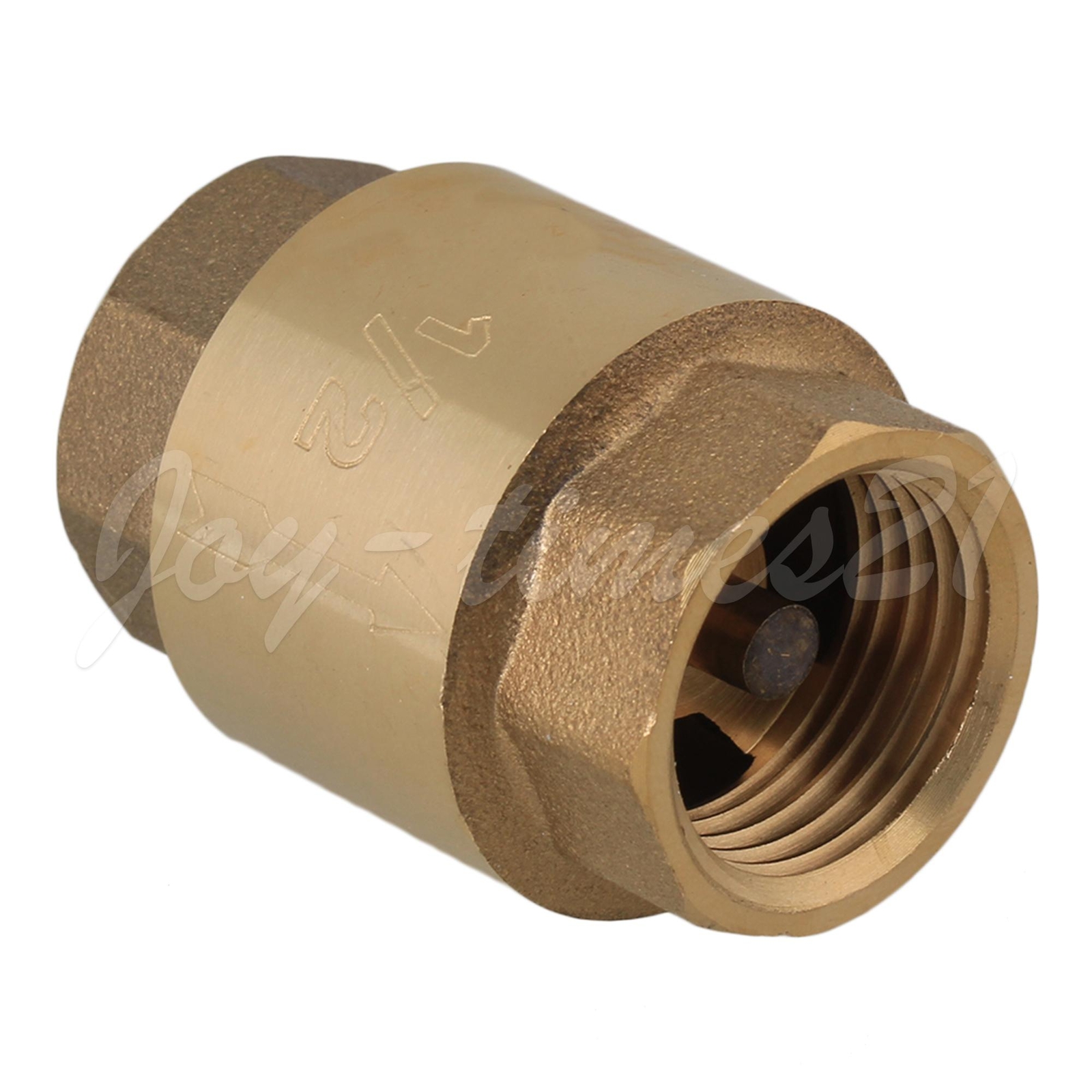 Brass 1/2" BSPP Thread In-Line Check Valve with Spring Hydraulic ...