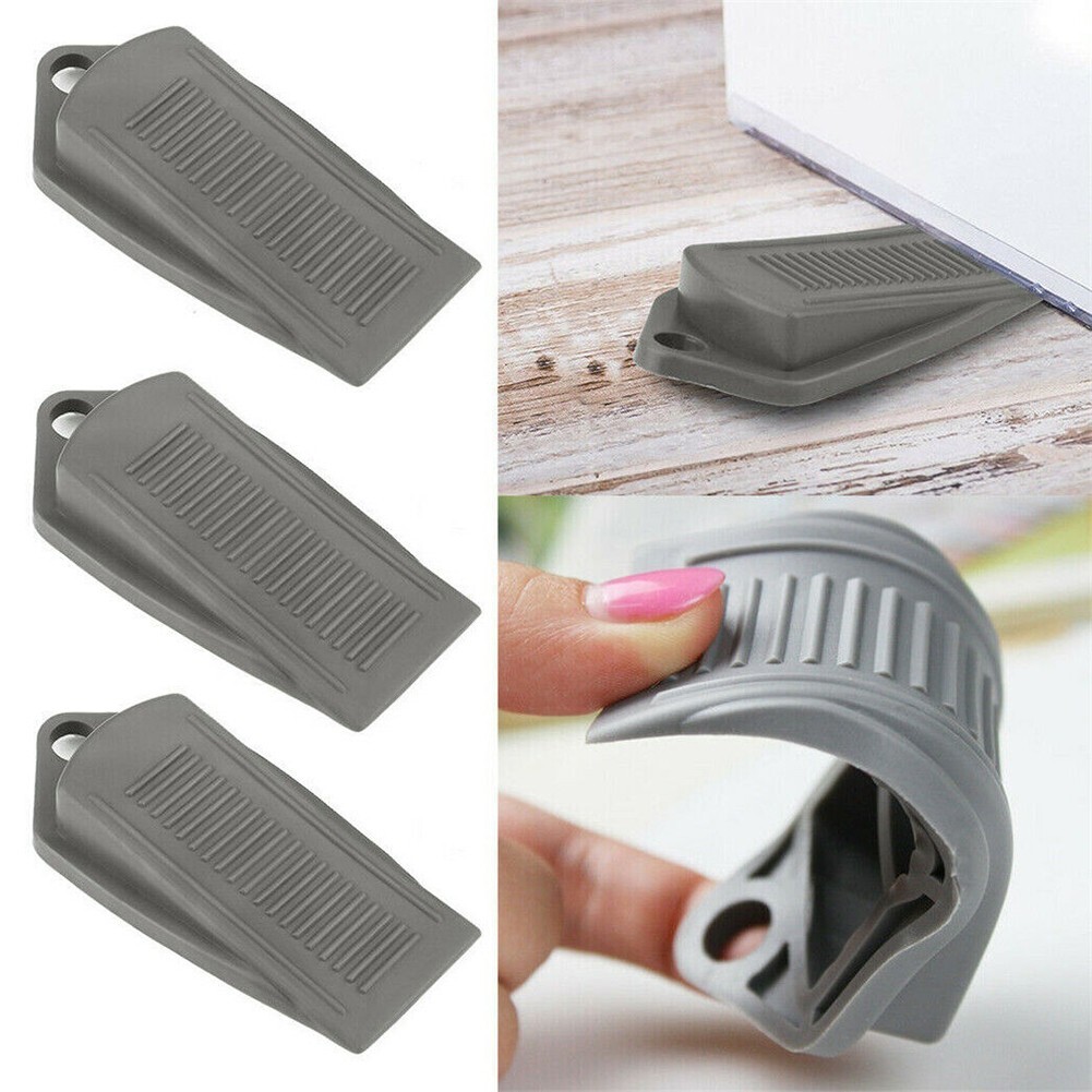 Multi Purpose Heavy Duty Rubber Door Blocker Non Slip Waterproof Set of ...