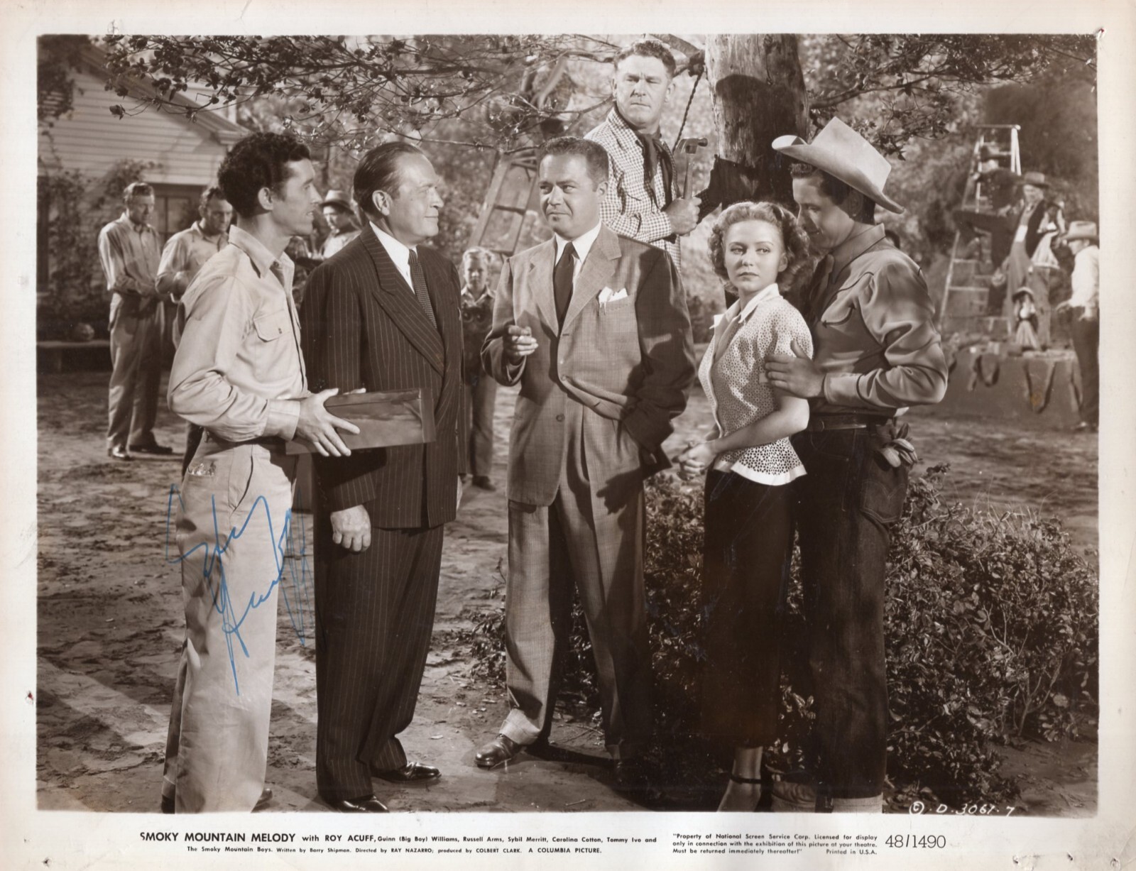 Autographed Picture ROY ACUFF Photograph SMOKEY MOUNTAIN MELODY Movie ...