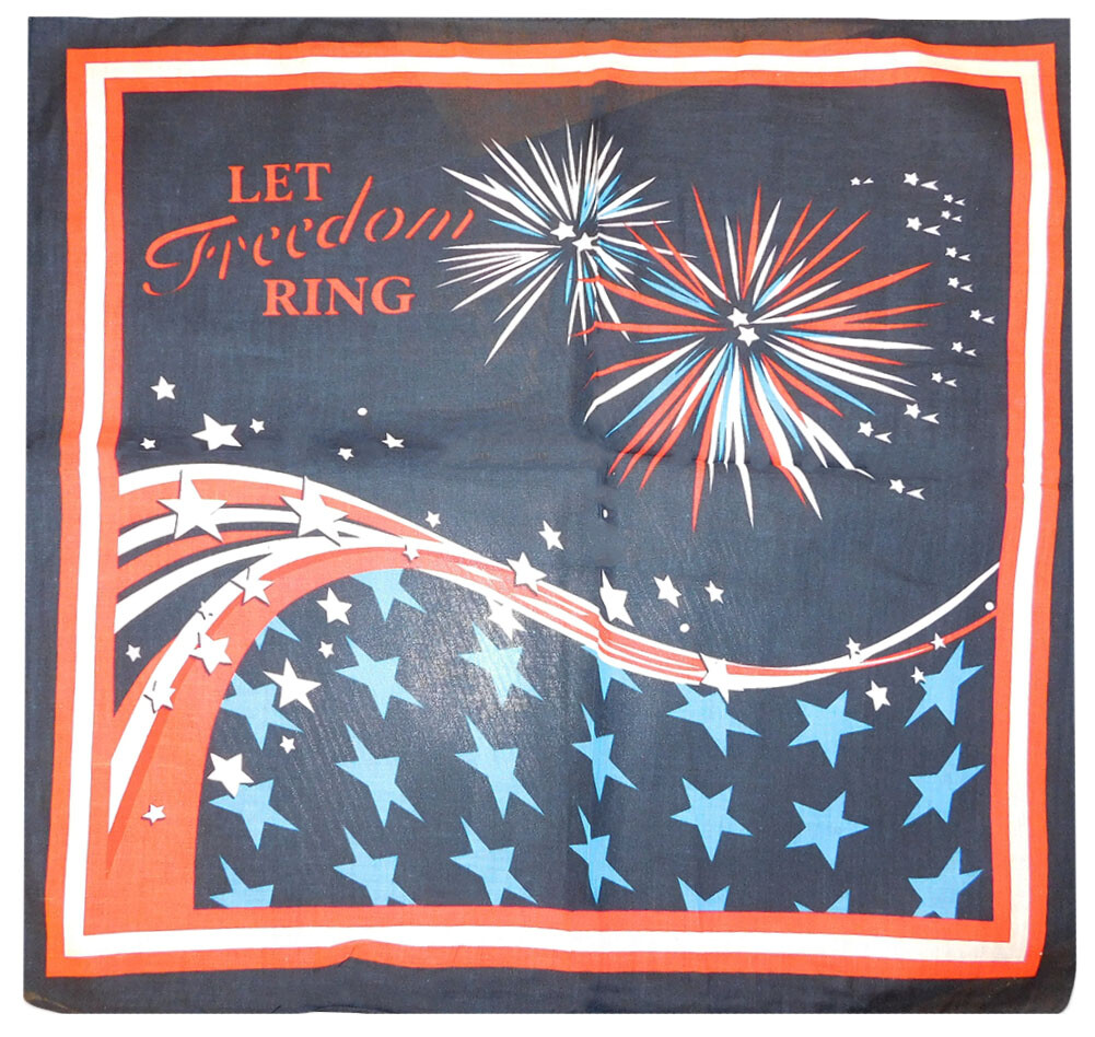Let Freedom Ring Fireworks 22"x22" 100% Cotton Bandanna | eBay