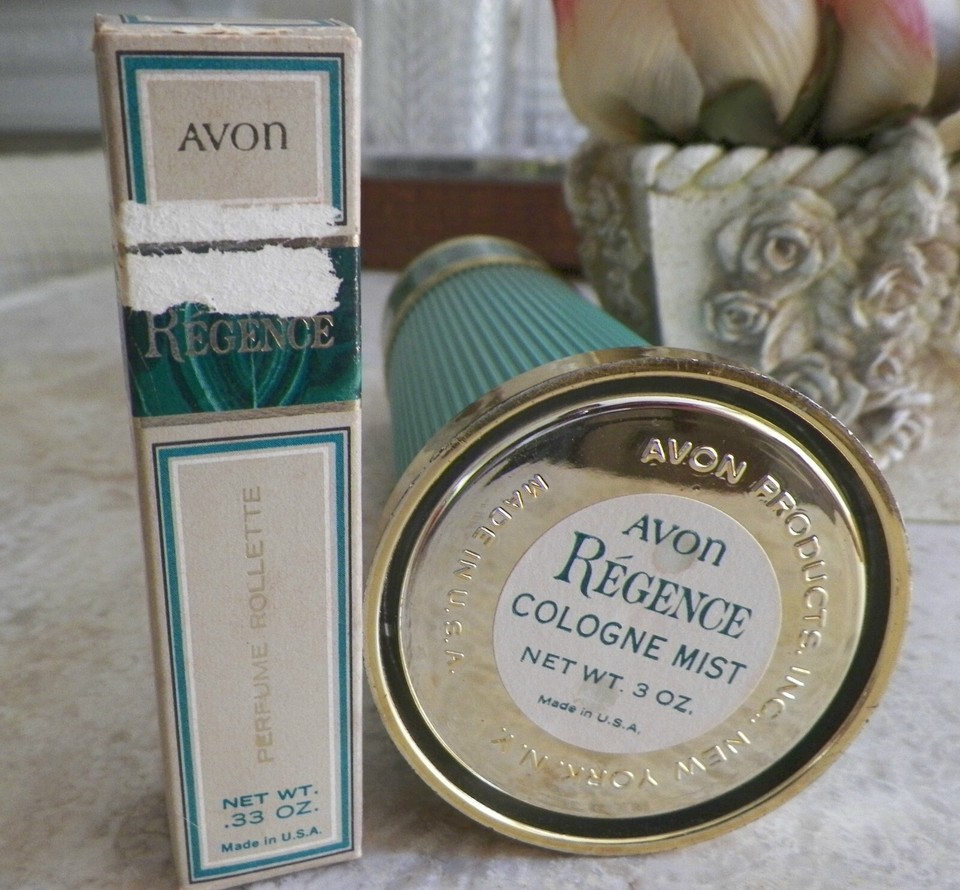 Vintage Avon REGENCE 3 oz Cologne Mist + .33 oz Perfume Rollette | eBay
