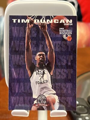 TIM DUNCAN 1997 SCORE BOARD #62 DRAFT ROOKIE RC SPURS WAKE FOREST ...