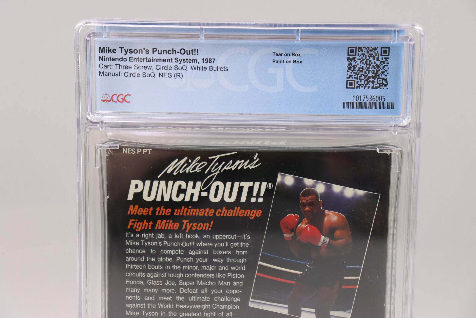 Mike Tyson's Punch-Out NES CIB 1987 1st Print White Bullets CGC Graded ...