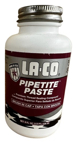 LA-CO PIPETITE Paste Soft Set Thread Compound, 1/4 pt Jar with Brush in ...