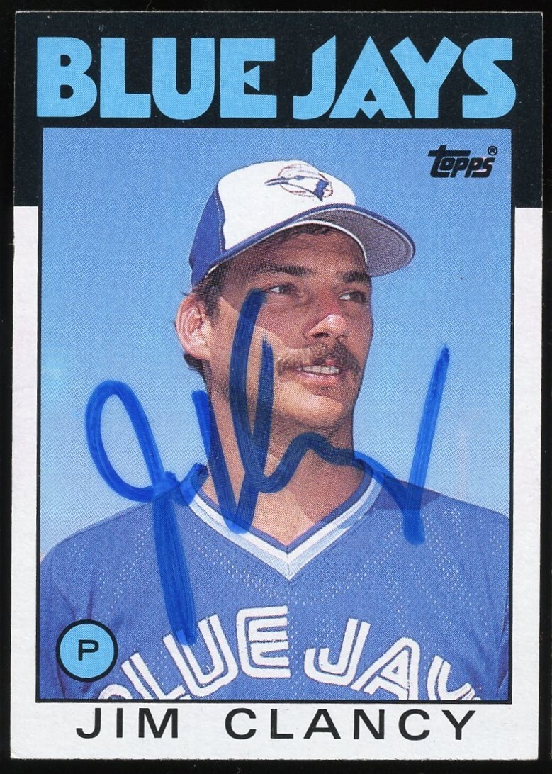 Jim Clancy #412 signed autograph auto 1986 Topps Baseball Trading Card ...