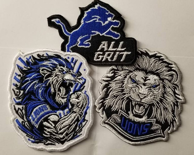 Detroit Lions Patch Lot 3 Diferent Embroidered NFL Team Patches All ...