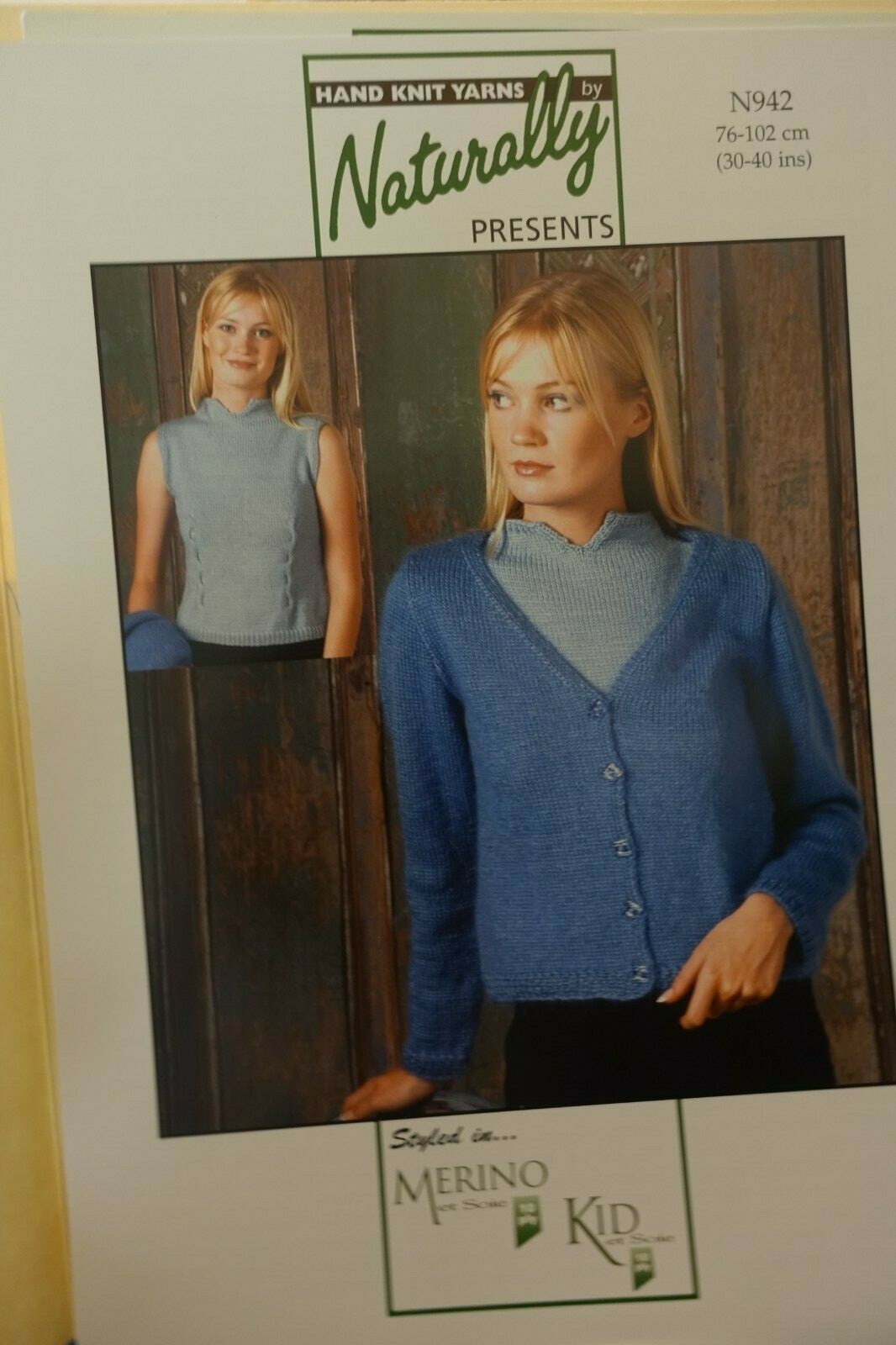 Naturally Knitting Pattern N942 Sleeveless Top & CArdigan 30-40 | eBay
