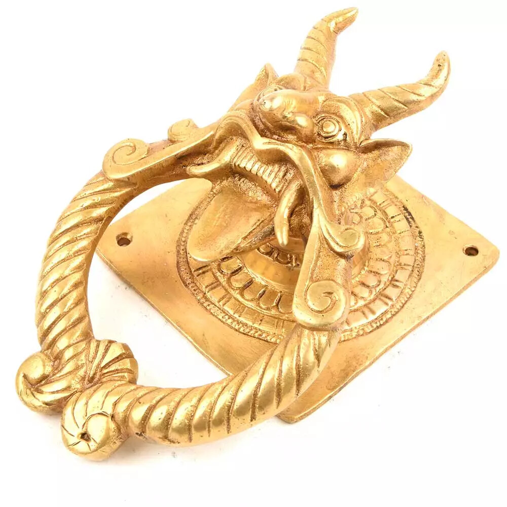 Brass Bronze Demon Devil Door Knocker Handmade Front Doorbells 7.3 ...