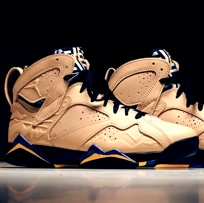 Air Jordan 7 Men's US 13 Vachetta Tan Black Yellow Purple Nike Retro ...