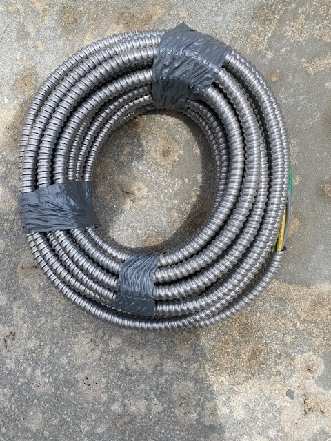 8/2 Stranded Copper MC With Ground Aluminum Armor Metal Clad Cable 600V ...