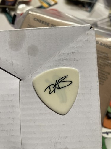 Dave Schools Das White Guitar Pick Rare Widespread Panic Used By Dave ...