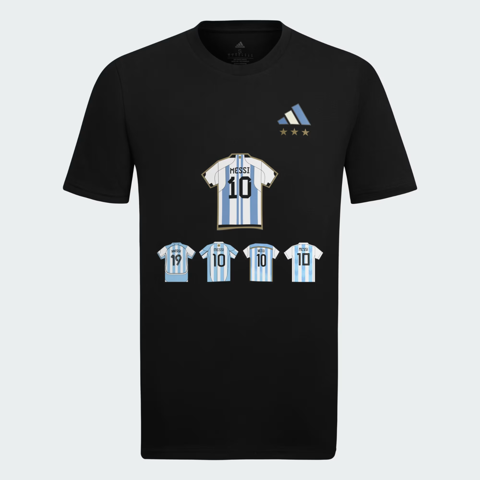 ARGENTINA SELECTION T-SHIRT WORLD CHAMPION 5 - ADIDAS IV1931 - ASK SIZE ...