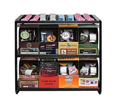 12 Section Keurig Style Coffee Pod Box Rack Dispenser Tray Organizer ...