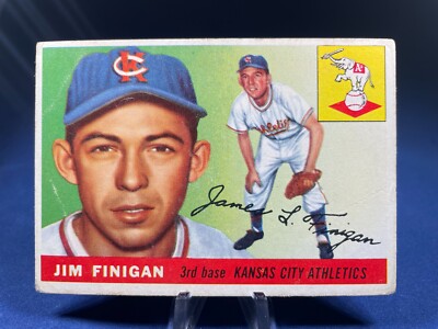 1955 Topps Baseball Card Jim Finigan #14 Kansas City Athletics | eBay