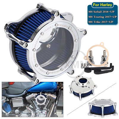 Chrome Air Cleaner Intake Filter For Harley M8 Touring Trike 17-UP ...