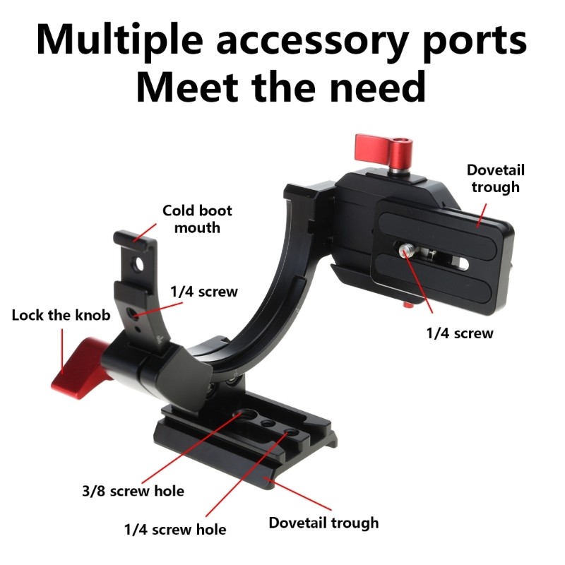 Rotatable Half Collar Mount Stand Rack Rotary Camera Bracket for DSLR ...