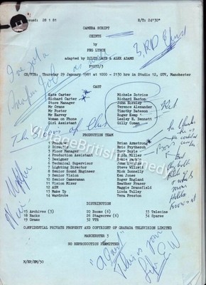 Original TV Comedy Script: Chintz - Michele Dotrice, Richard Easton ...
