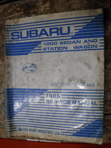 1985 SUBARU 1800 SEDAN WAGON ORIGINAL FACTORY SERVICE MANUAL ENGINE ...