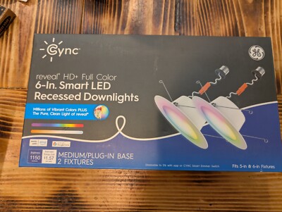 Cync Full Color 6in. Smart LED Recessed Downlights (2 Pack) New | eBay
