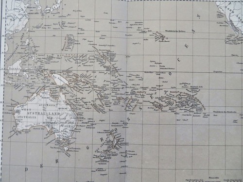 Australia Polynesia New Zealand Fiji Hawaii 1874 Flemming detailed ...