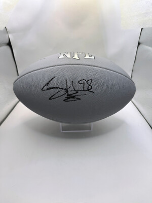 CASEY HAMPTON Pittsburgh Steelers Autographed SIGNED NFL Football w ...