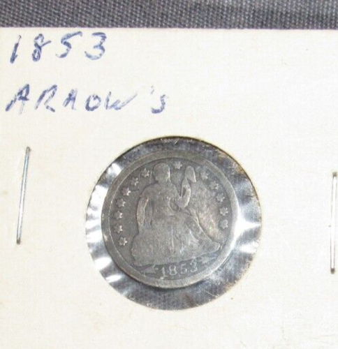 Silver 1853 p-mint Seated Liberty Dime Phil. Mint Pre-Civil War Era ...