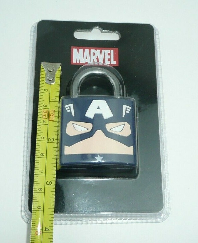 Captain America Padlock With 2 Keys Marvel Comics Lock for Lockers ...