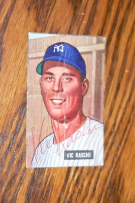 VIC RASCHI SIGNED AUTOGRAPHED 1951 BOWMAN CARD # 25 NEW YORK YANKEES | eBay