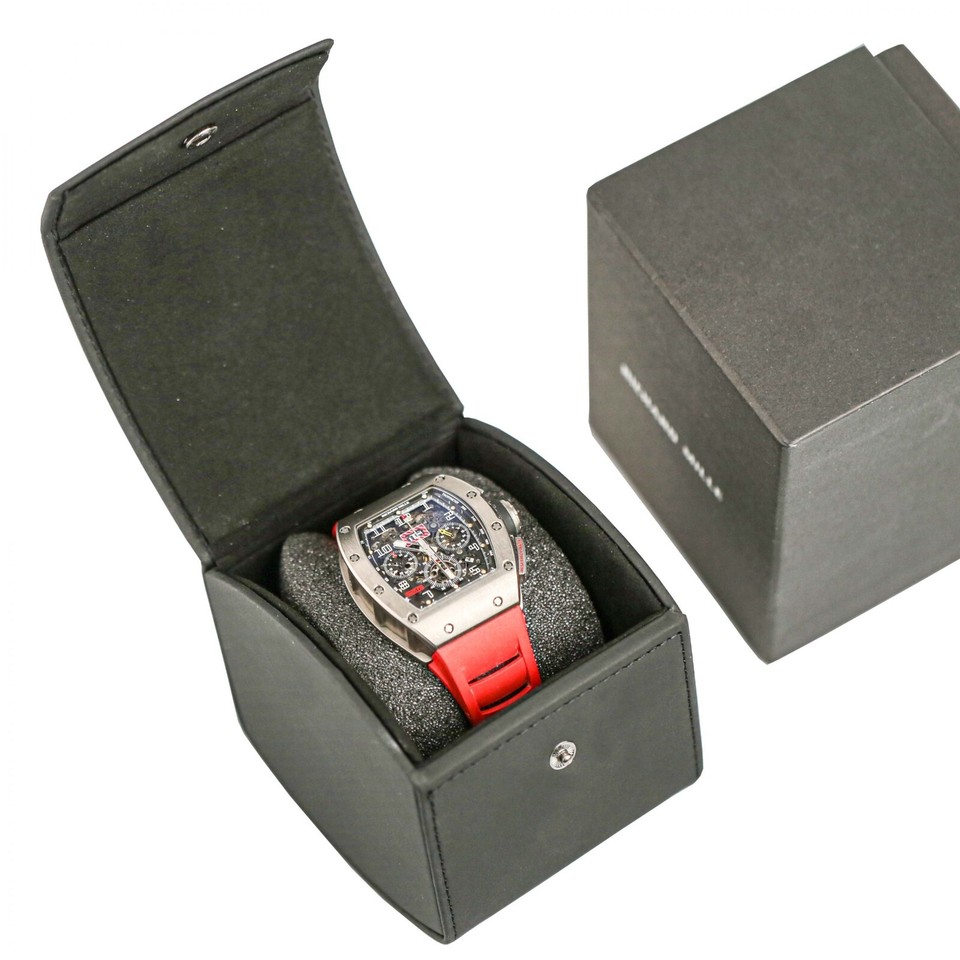 Richard Mille RM011 Felipe Massa Chronograph Titanium Red Strap Watch ...