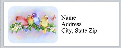 Personalized Address Labels Birds Parrots Budgies (Bx 827) | eBay