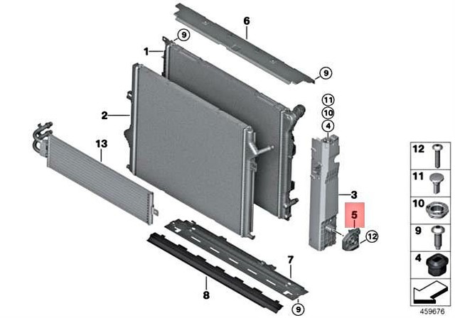 Genuine BMW Radiator Bracket Lower Right OE 17118620733 for sale online ...
