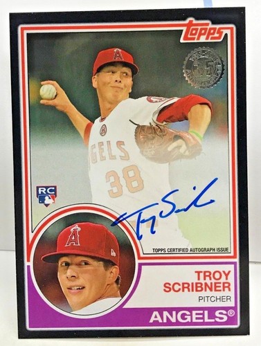 Troy Scribner 2018 Topps Series 2 BLACK 1983 RC Autograph Auto #d 38/99 ...