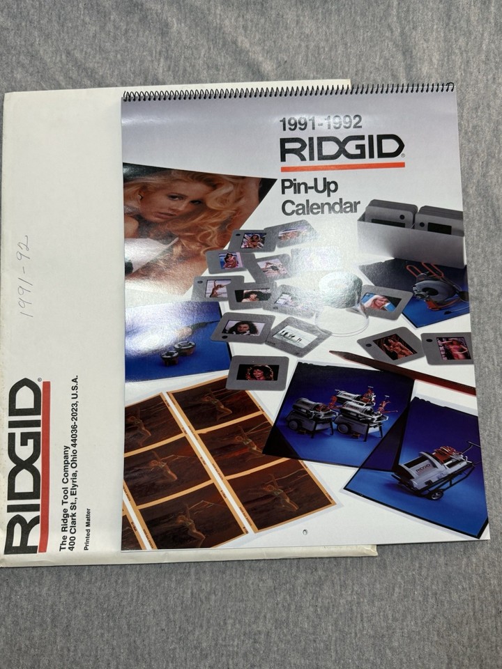 1991-1992 The RIDGID Tool Co. 2-Year Pin-Up Calendar | eBay