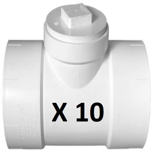 NIBCO 92111 Cleanout PVC TEST TEE WITH PLUG ~ 2 IN. ~ Pack of 10 | eBay