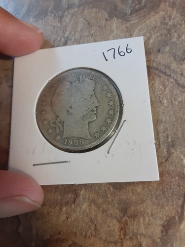 1908 Barber Half Dollar Coin - Silver #1766 | eBay