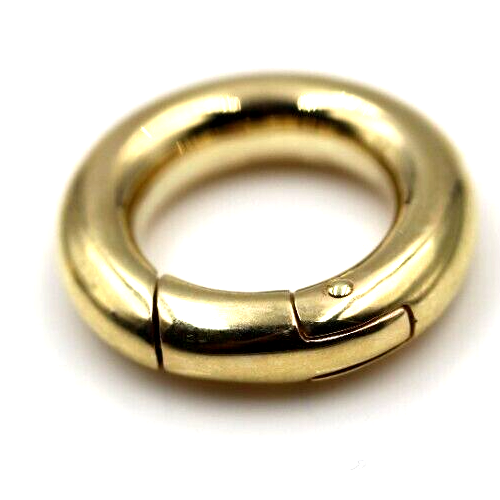 Large 9ct Yellow Gold 17mm Round Spring Clasp Shortener Polished | eBay