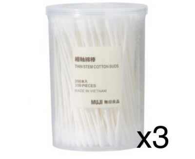 Muji Japan Cotton Swab 200pcs 3sets | eBay