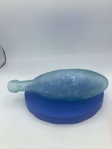 Antique Hamilton Soda/Torpedo Style Bottle Frosted Blue Glass 9 3/8 ...