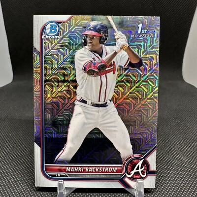 2022 Bowman Chrome Mahki Backstrom 1st Bowman Mojo Refractor Braves # ...