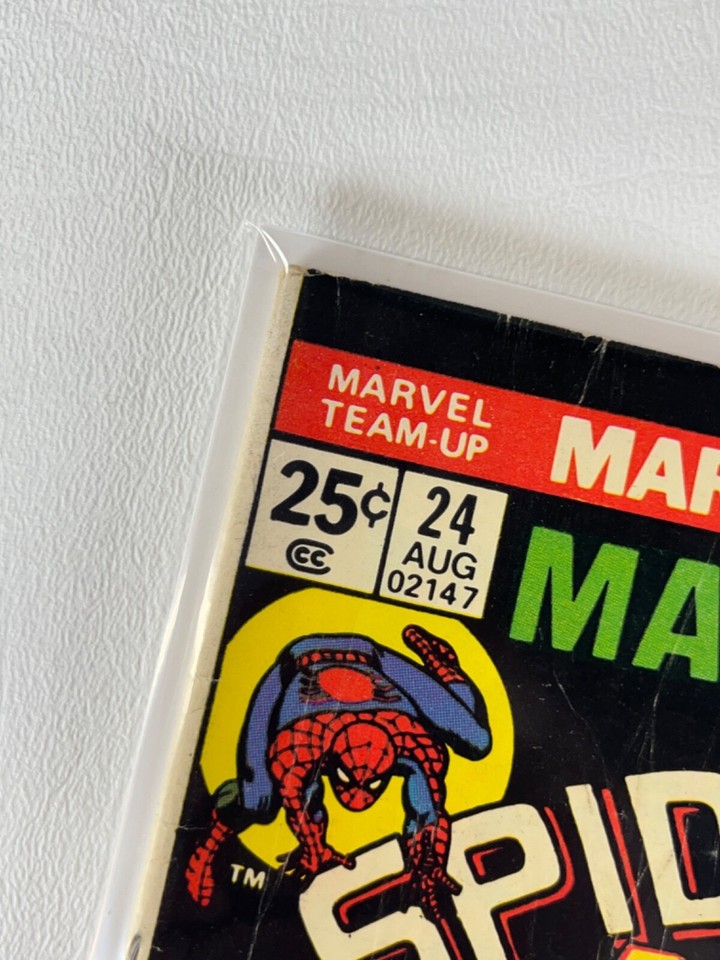 *No Marvel Stamp* Marvel Team-up #24 Marvel 1974 Spider-Man And Brother ...