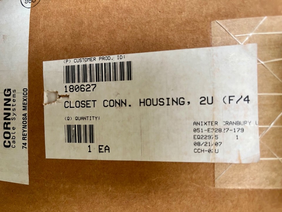 Corning CCH-02U Fiber Closet Connector Housing 2U ~ TNT | eBay