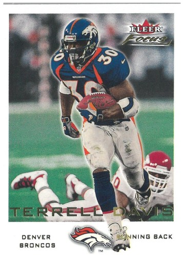 2000 Fleer Focus Terrell Davis Card Denver Broncos #161 HOF | eBay