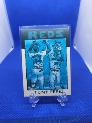 2022 Topps x Spotlight 70 II #65 Tony Perez Cyan Test Prints 1/1 ...