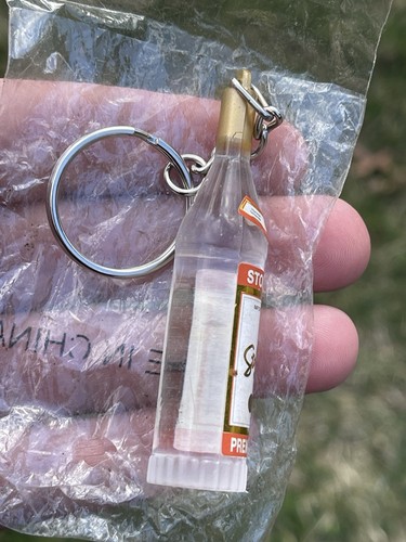 Stoli Stolichnaya Premium Vodka Miniature Bottle Lucite Keychain Key ...
