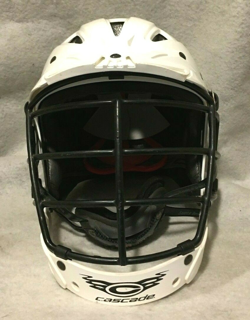 Cascade 2* WWW XXS-R MLL Lacrosse Helmet with Chin Strap/Guard- White ...