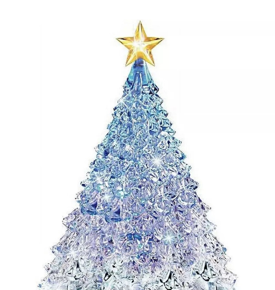 Bradford Thomas Kinkade Crystal Tabletop Christmas Tree: Lights Motion ...