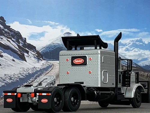 1/64 DCP SILVER PETERBILT 389 63" FLAT TOP SLEEPER W/ TURBO WING | eBay